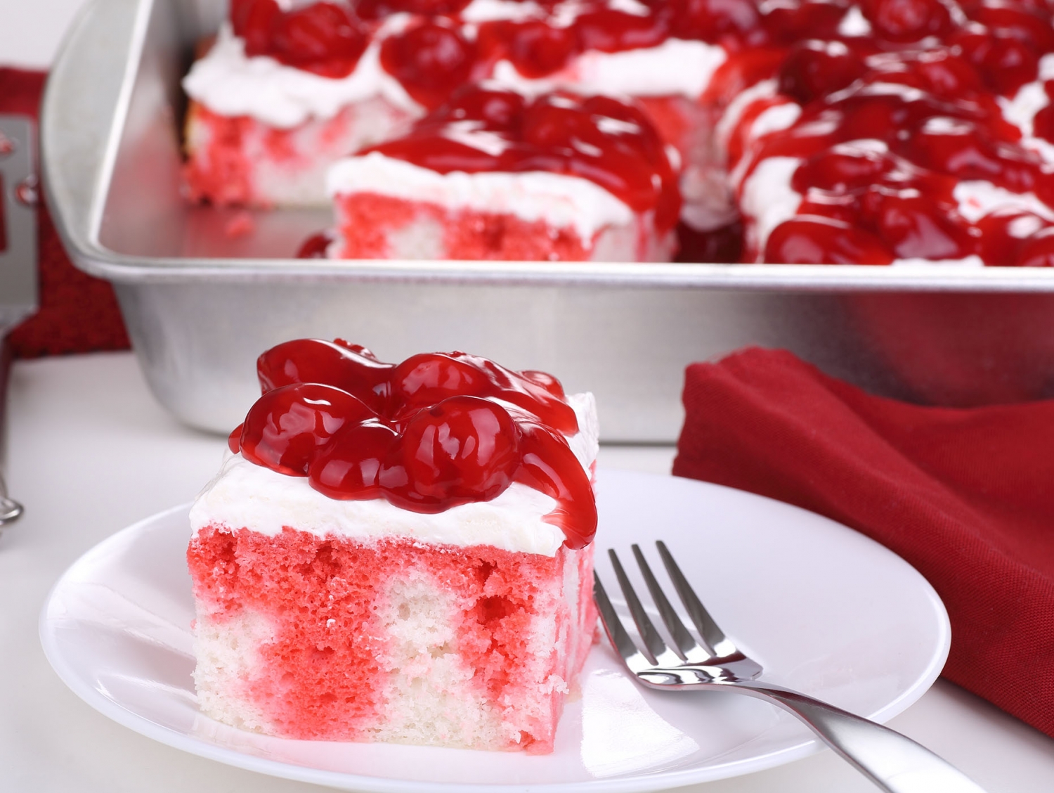 Cherry Gel Poke Cake - Novus Foods
